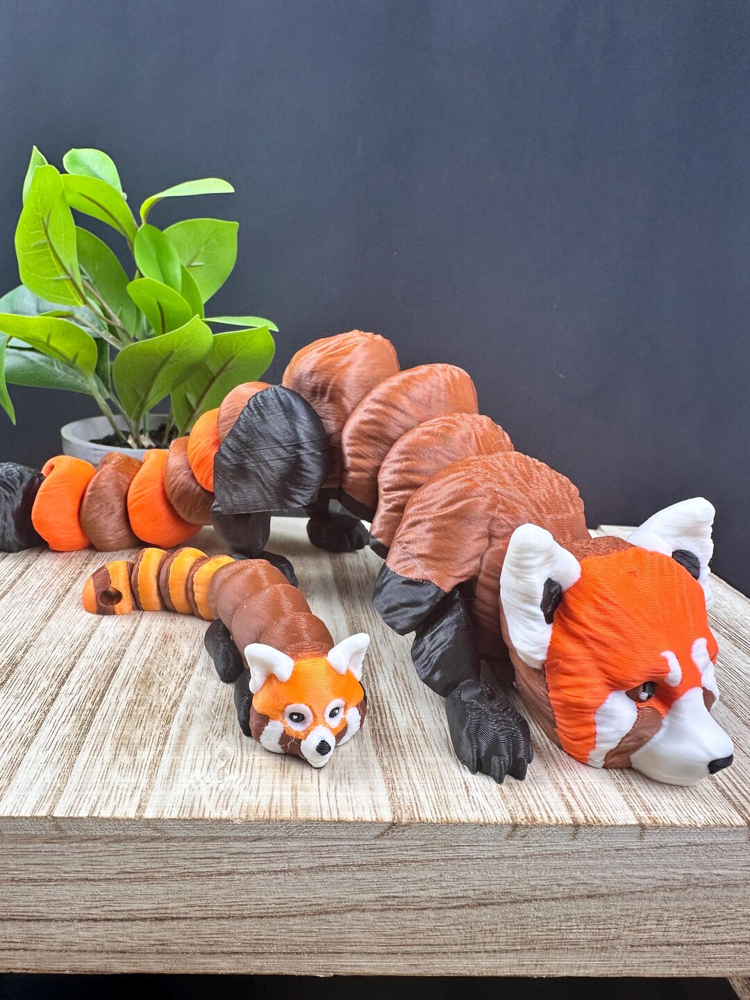 3D Printed Articulating Red Panda: Poseable Wildlife Model - Etsy