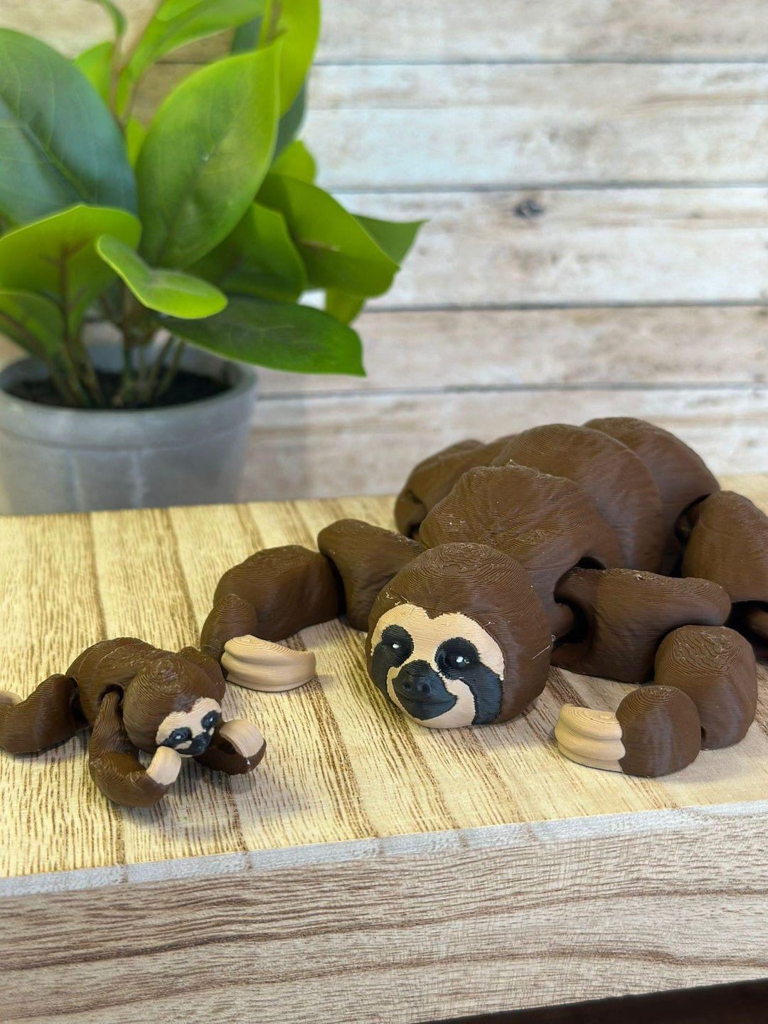 3D Printed Articulating Sloth - Will Hang Like A Real Sloth - Adorable ...