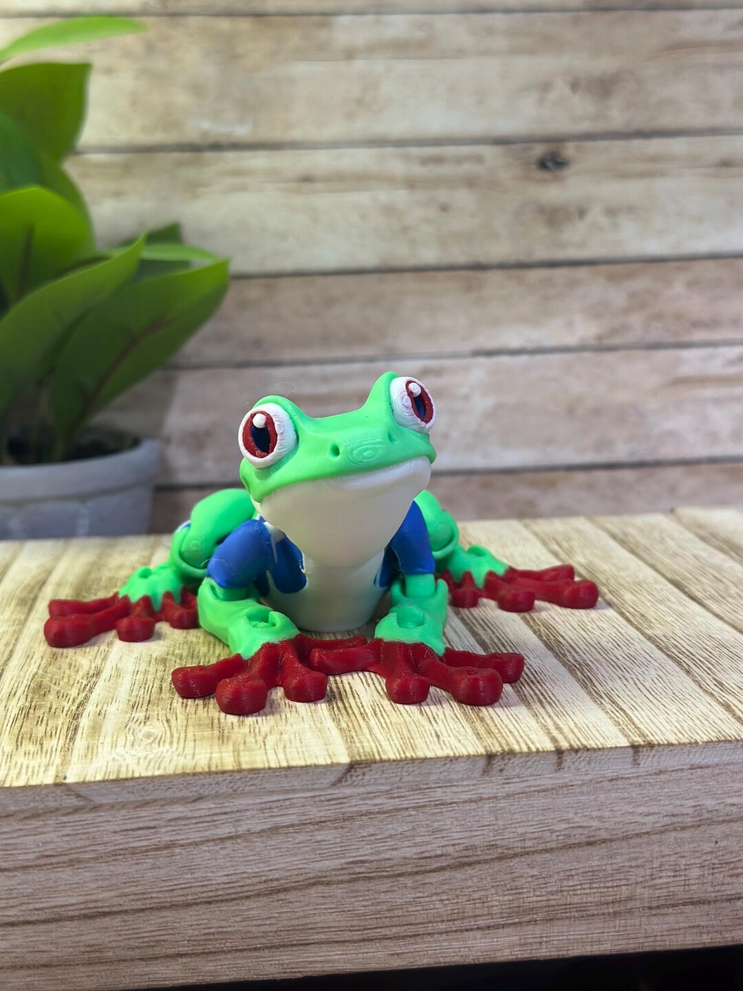 3D Printed Red Eyed Tree Frog - Articulating 3D Printed Animal ...