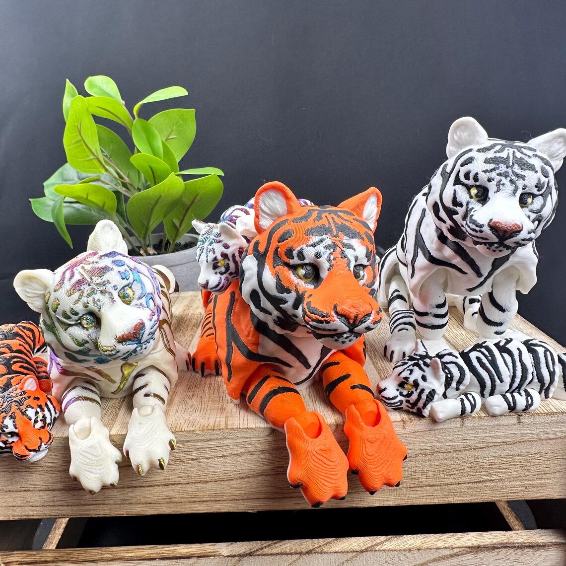 3D Printed Articulating Tigers - Custom Colors and Sizes - Keychain - Etsy
