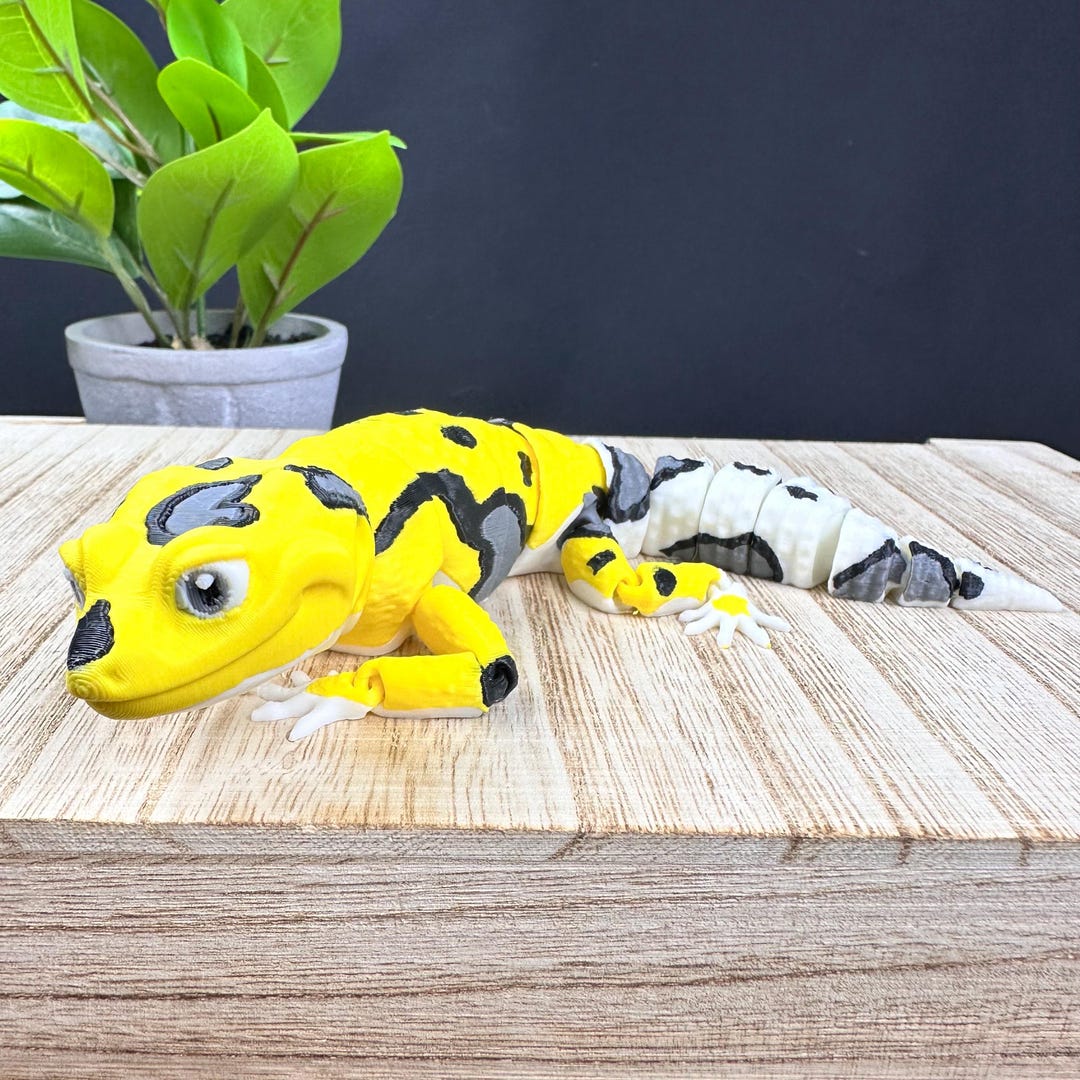 3D Printed Articulating Leopard Gecko – Realistic Reptile Model - Etsy