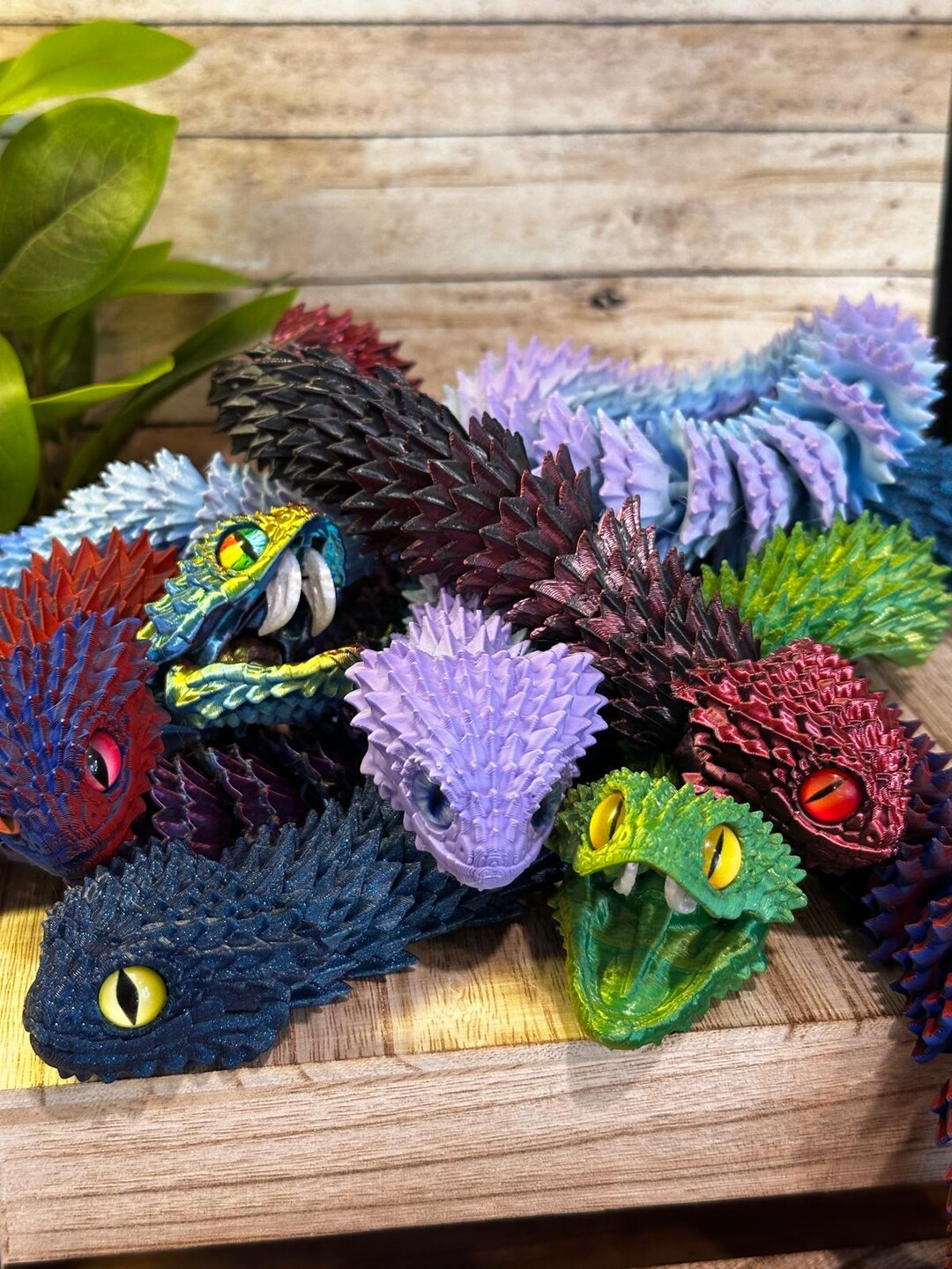 3D Printed Bush Viper Articulating 3D Printed Snake Custom Colors ...