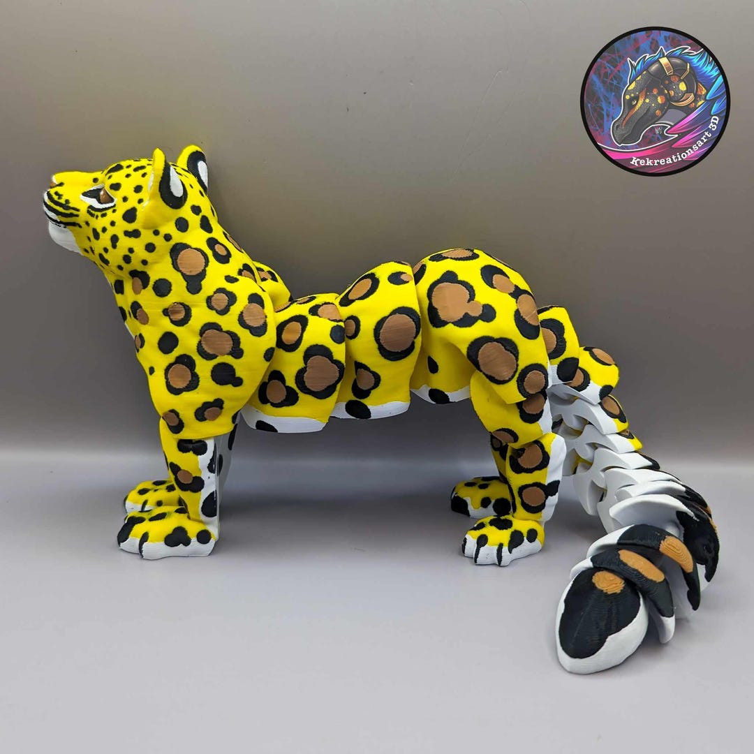 3D Printed Articulating Leopards Custom Sizing Flexi Leopard - Etsy ...
