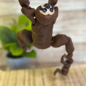 3D Printed Articulating Sloth - Posable Hanging Decor - Keychain Option ...