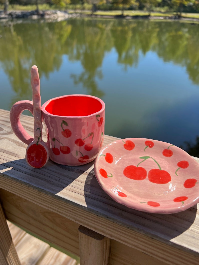 Handmade Cherry Mug Set - Etsy
