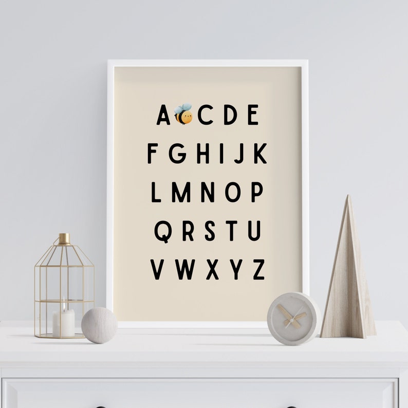 Alphabet Poster, ABC Wall Decor, Classroom Decor, Digital Download - Etsy
