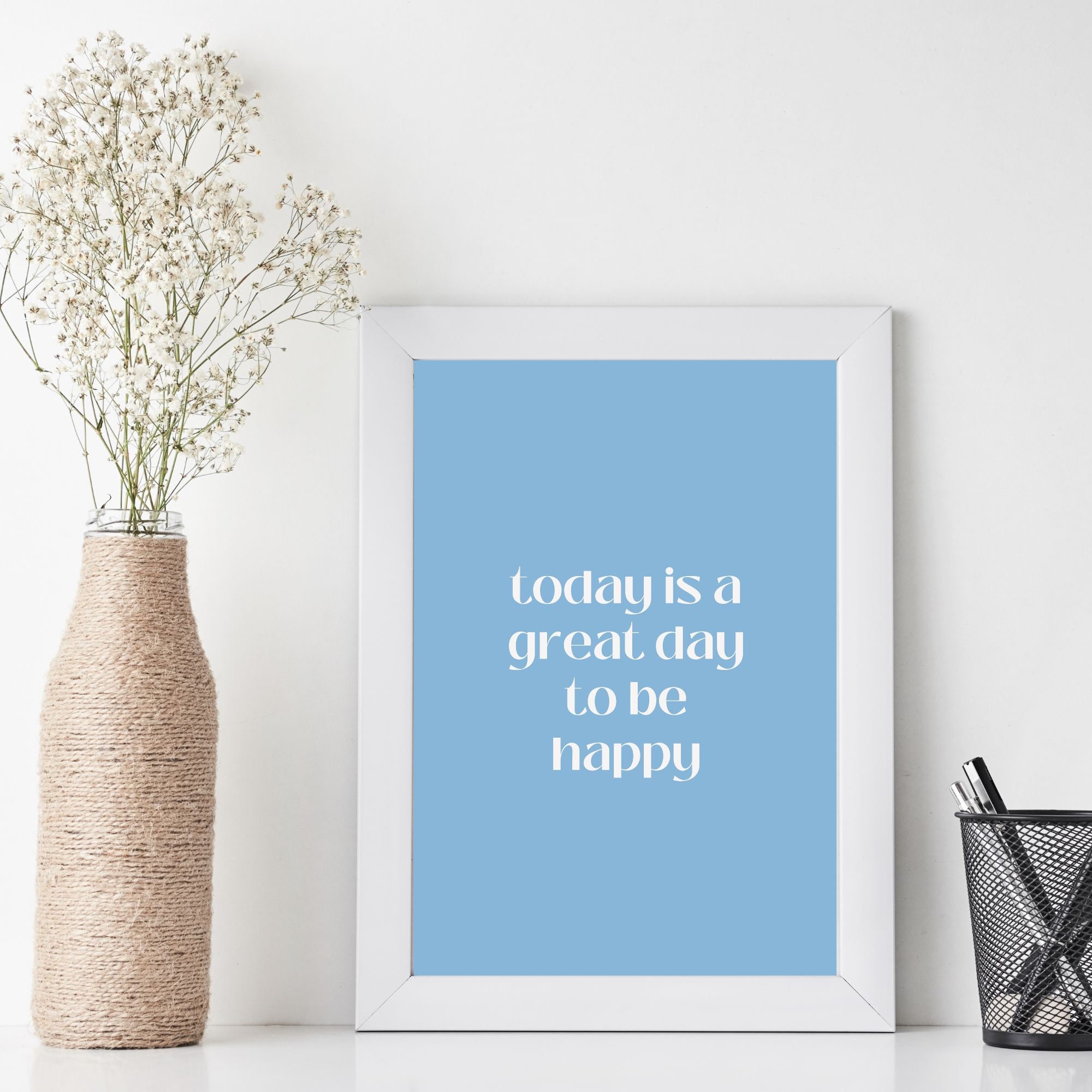 Be Happy Poster, Positive Quote, Inspirational Prints, Be Happy Prints ...