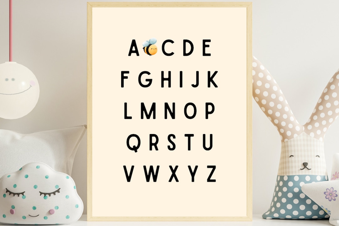 Alphabet Poster, ABC Wall Decor, Classroom Decor, Digital Download - Etsy