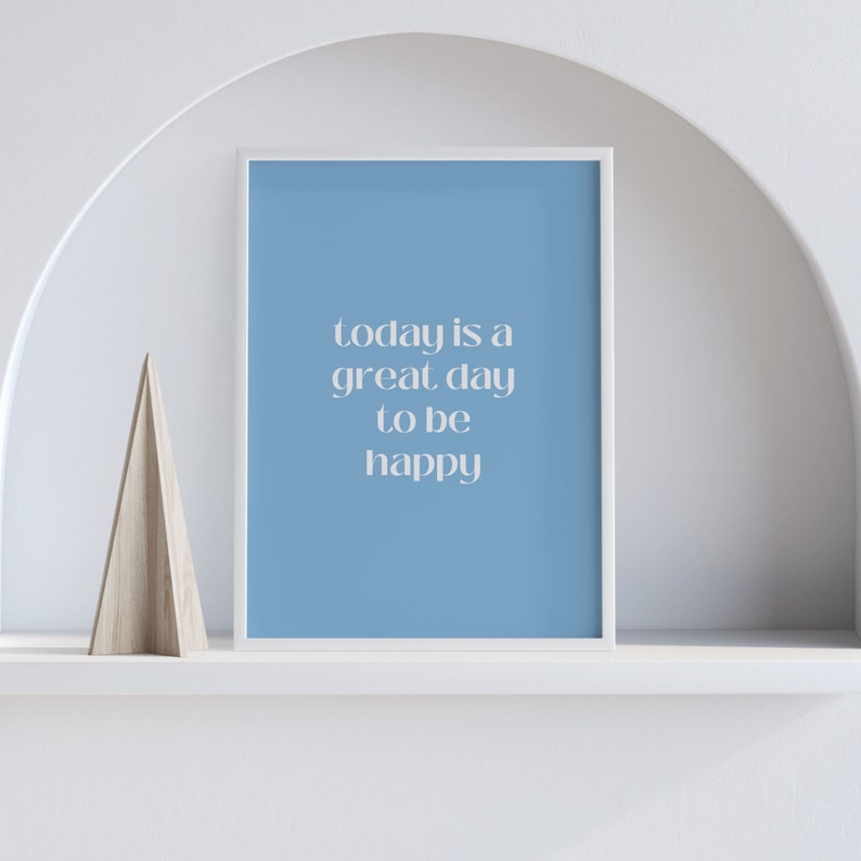 Be Happy Poster, Positive Quote, Inspirational Prints, Be Happy Prints ...