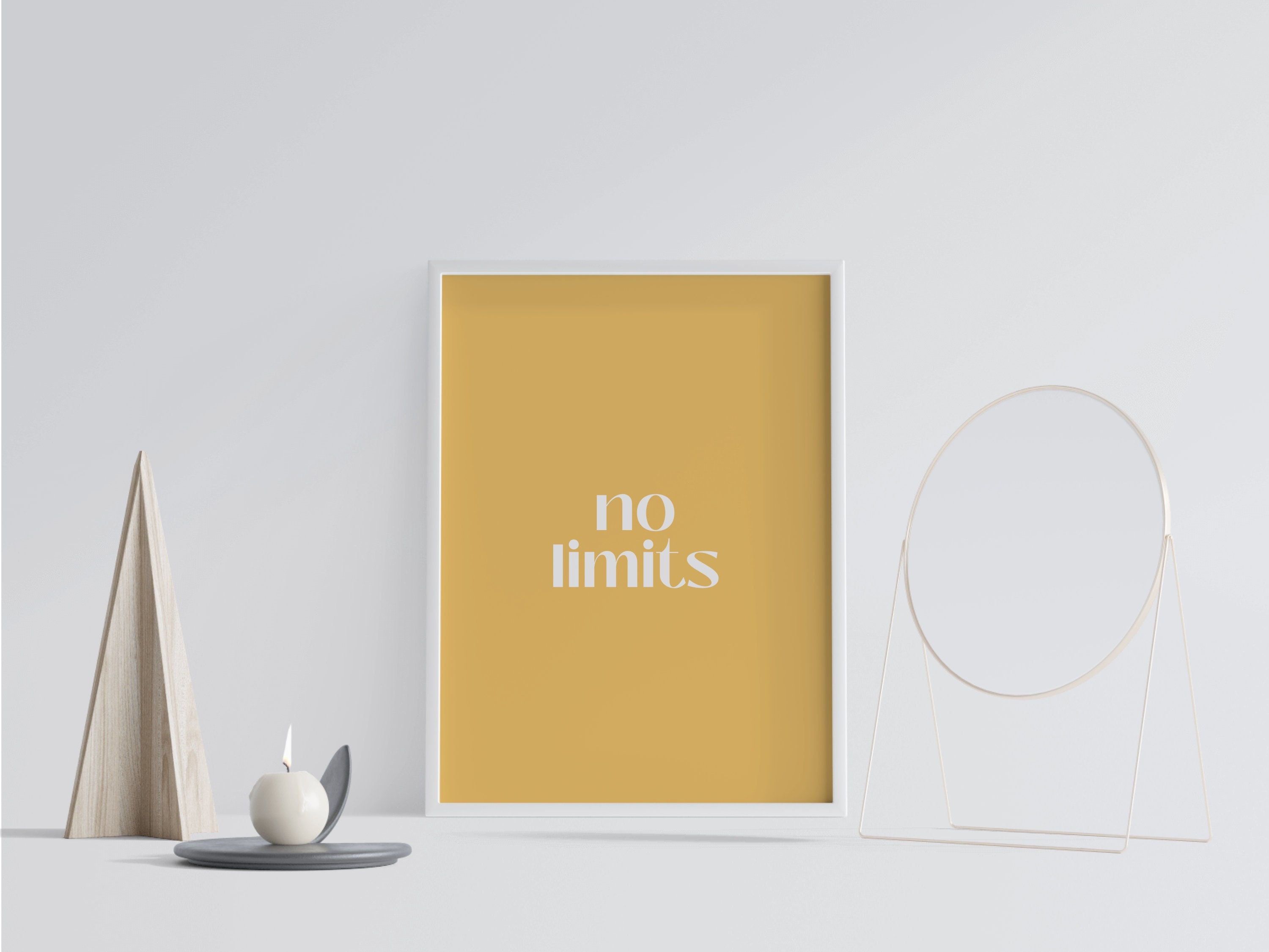No Limits Printable Wall Art Motivational Poster Home - Etsy