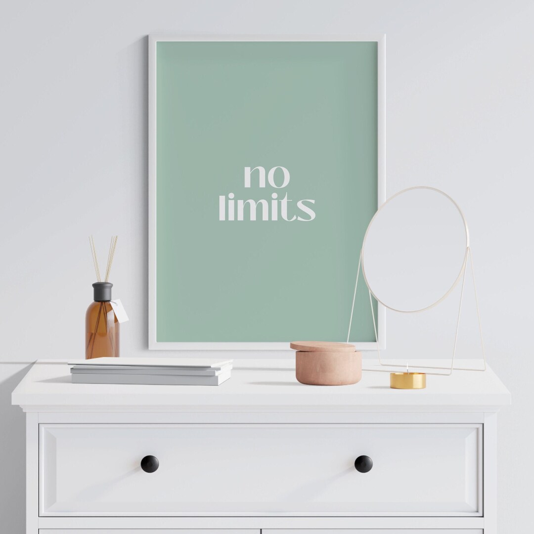 No Limits, Printable Wall Art, Motivational Poster, Home Decor ...