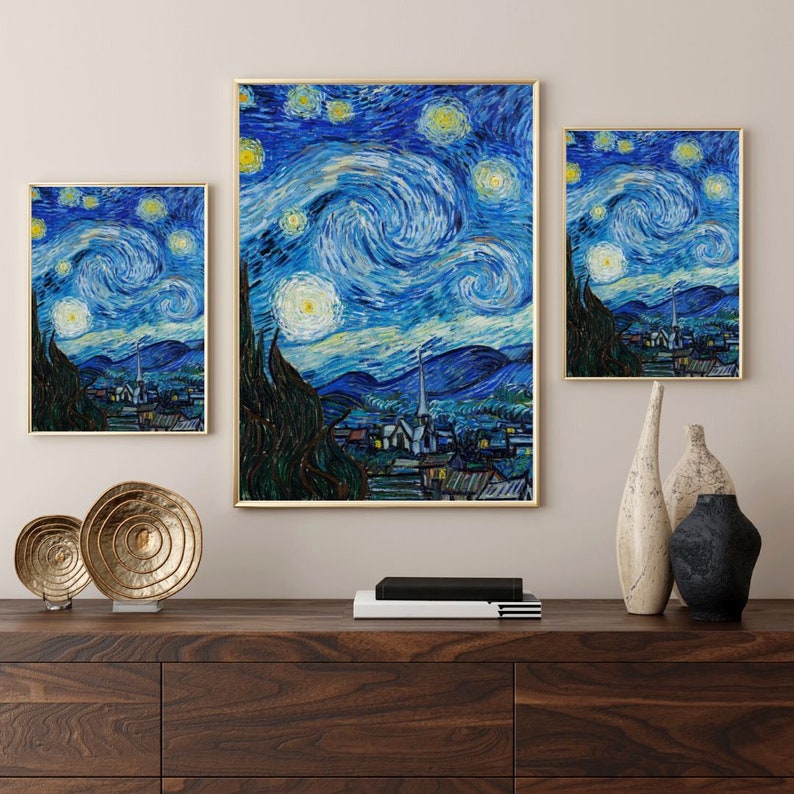 Vincent Van Gogh's the Starry Night (1889), Van Gogh Reproduction Art ...