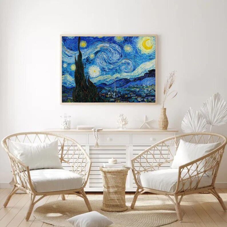 Vincent Van Gogh's the Starry Night (1889), Van Gogh Reproduction Art ...
