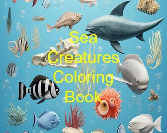 13 Fun Ocean Creatures Coloring Pages for Kids, Printable Page, Cute ...