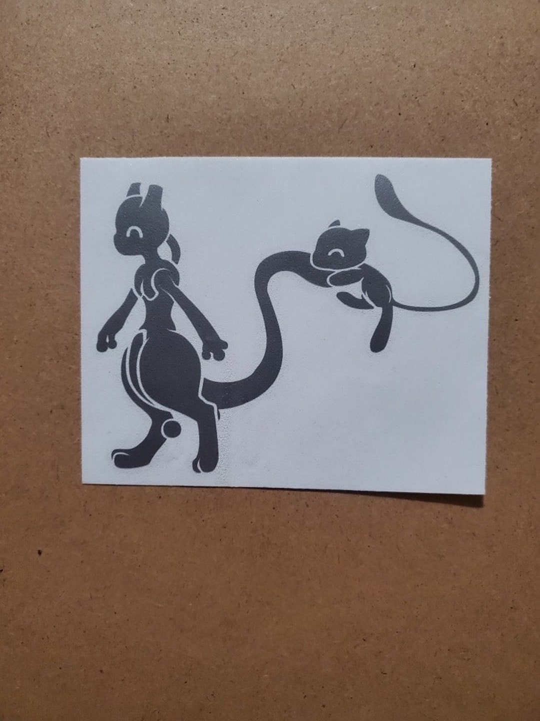 Mewtwo/mew Vinyl Decal Pokemon Sticker - Etsy