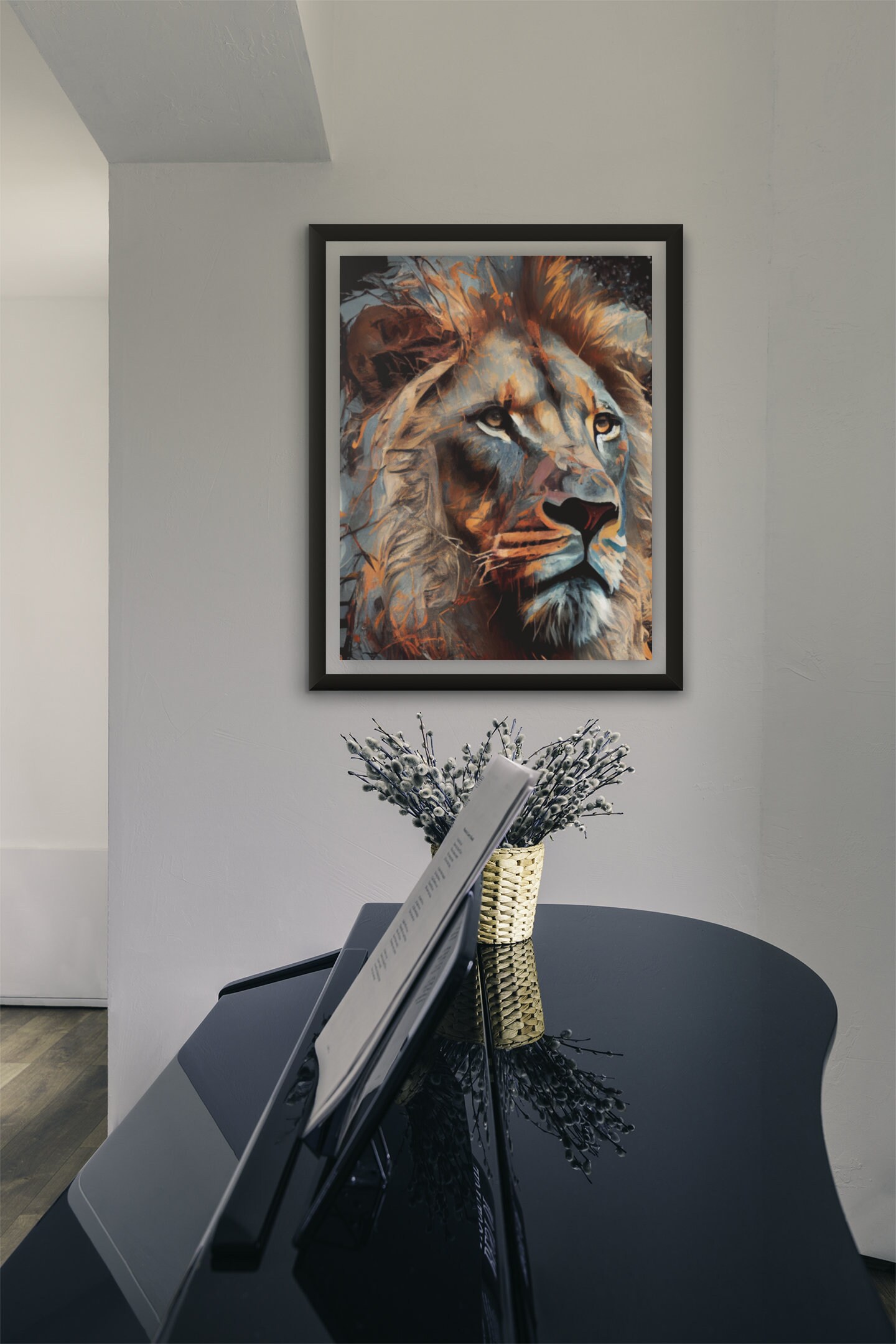 Wild and Colorful: A Majestic Lion's Beauty Captured in Paint - African ...