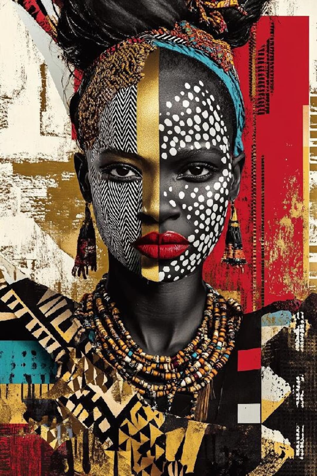 Tribal Elegance - Beautiful Art, African Culture, 300 Dpi, Digital ...