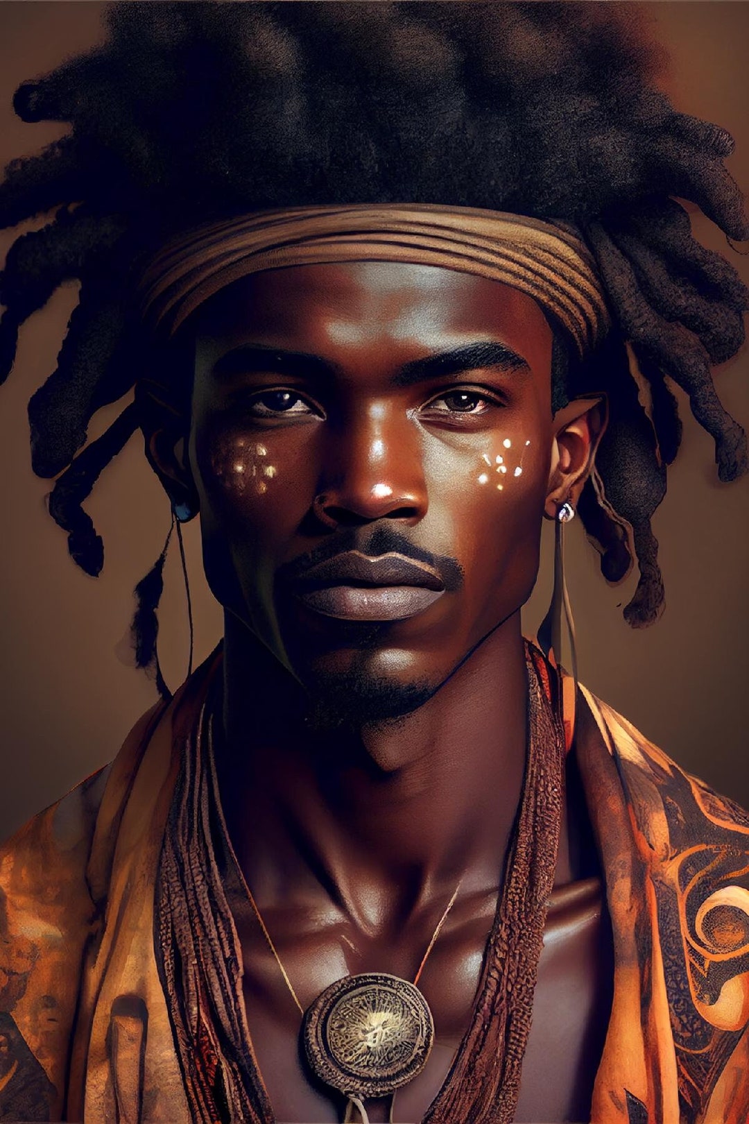 A Man of Wonder - Beautiful Art, Young Black Man, Digital Print ...