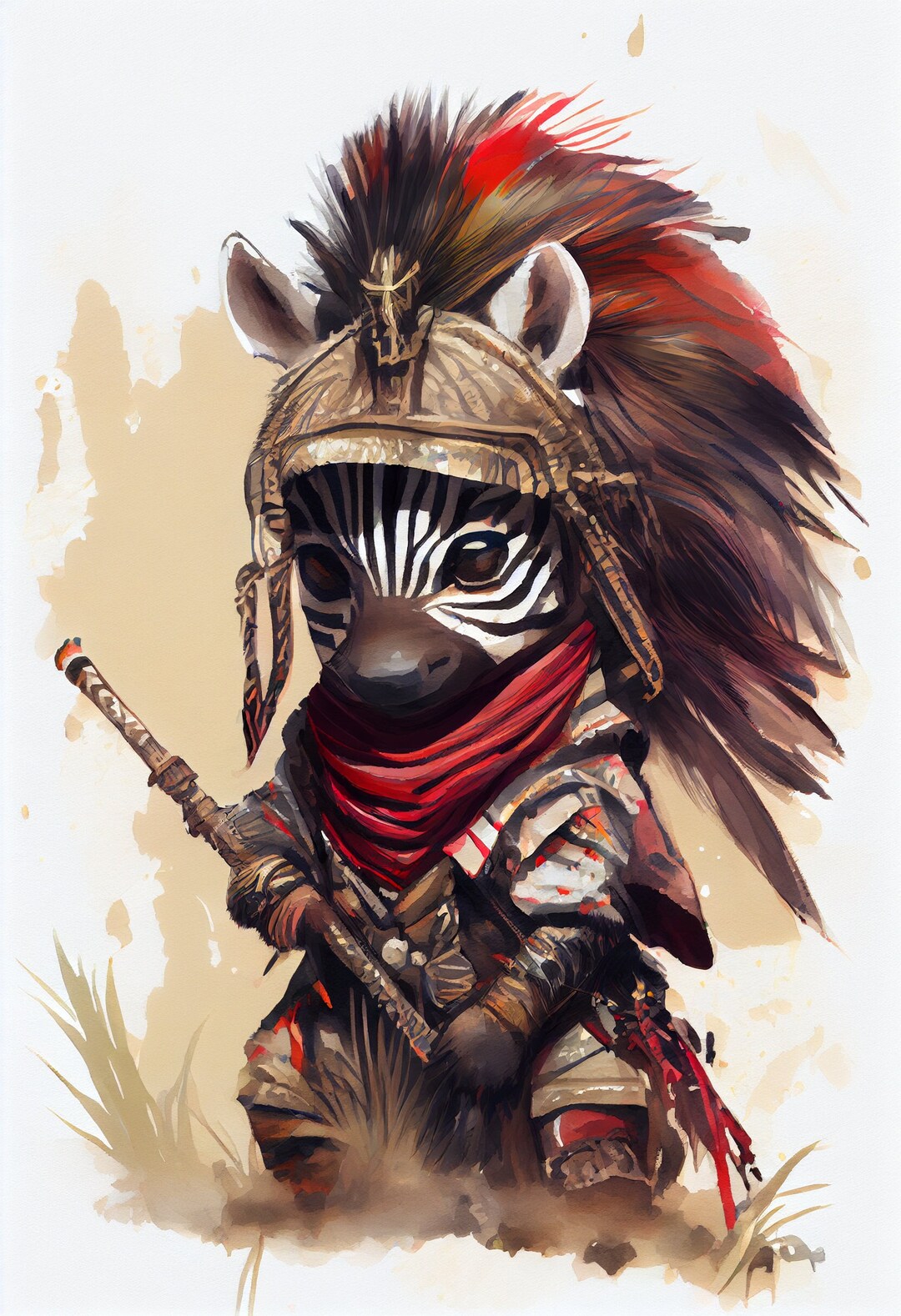 The Zebra Warrior Beautiful Art, Black Art, African Art, Animal Art ...