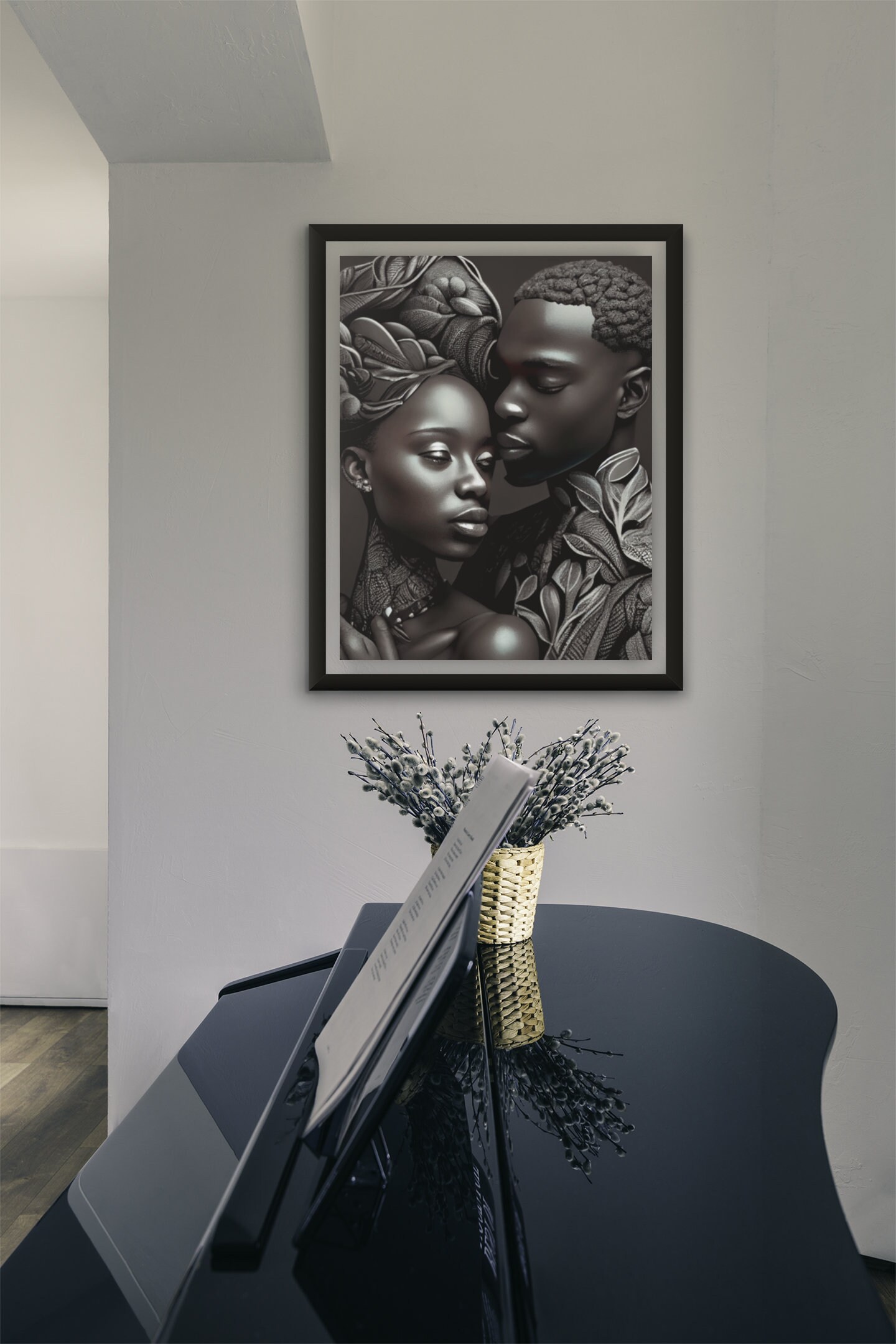 Black Love - Beautiful Art, Black Love, Digital Print, Digital Download ...