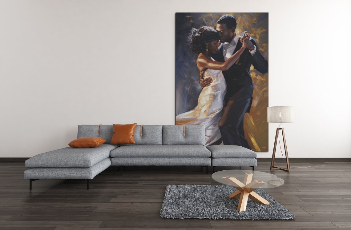 Lovers Dance: A Dance for Two Beautiful Art, Black Love, Digital Print ...