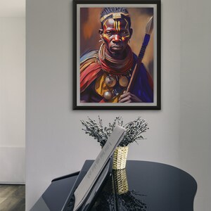 Maasai Warrior: the Protector - Beautiful Art, Black Art, African Art ...