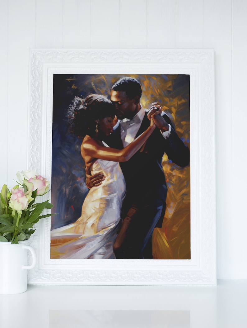 Lovers Dance: A Dance for Two - Beautiful Art, Black Love, Digital ...