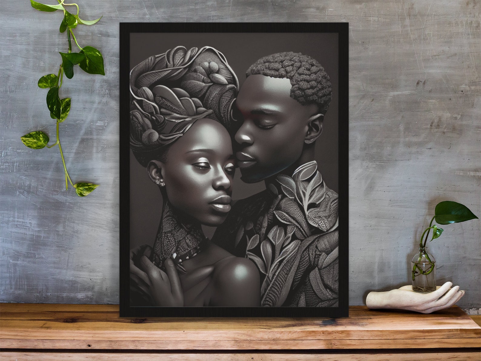 Black Love - Beautiful Art, Black Love, Digital Print, Digital Download ...