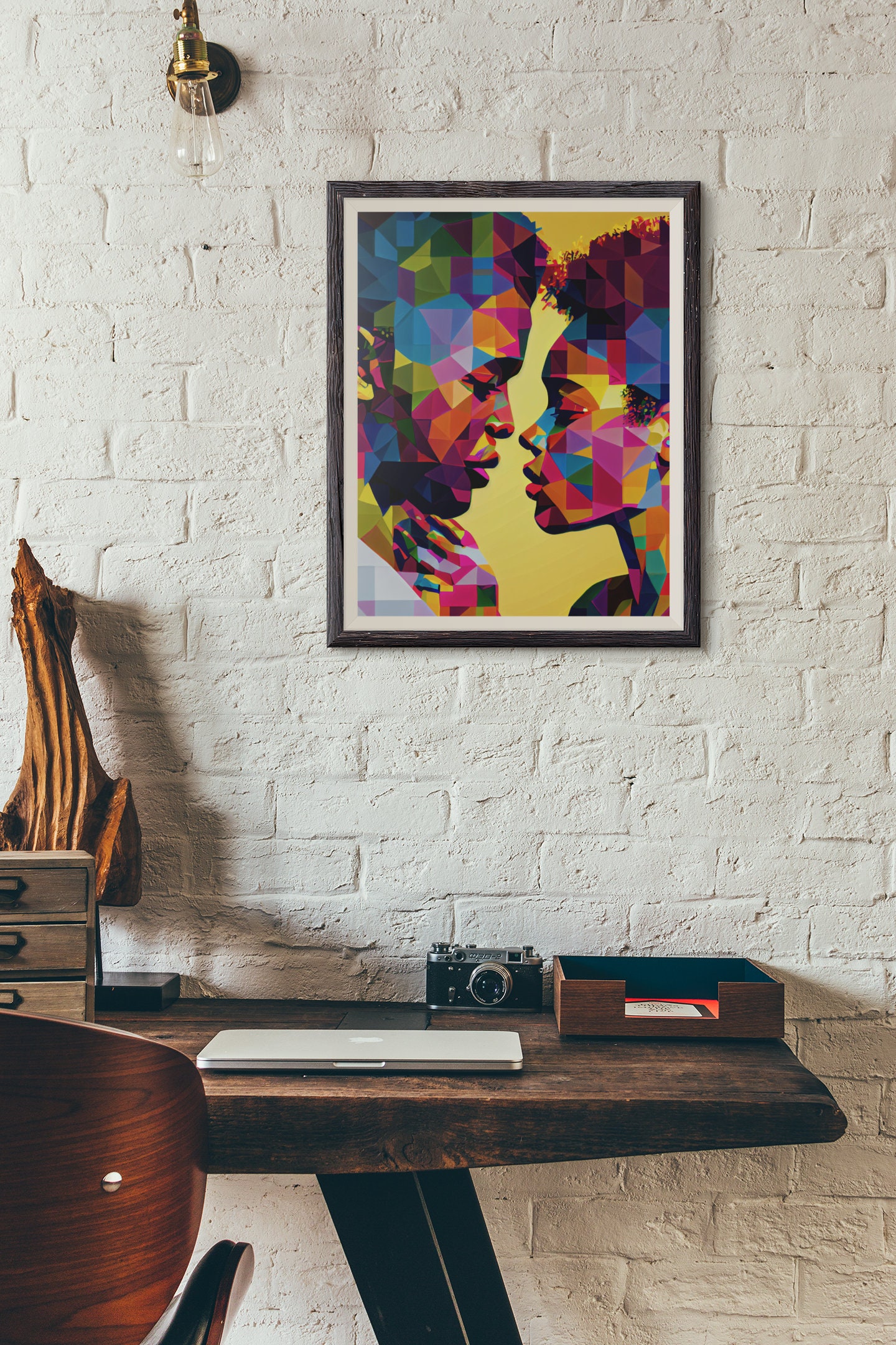 Loving Gaze - Beautiful Art, Black Love, Digital Print, Digital ...