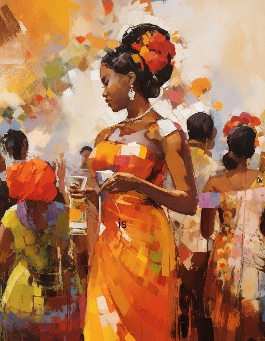 Vibrant Essence: African Lady of Beauty - Etsy