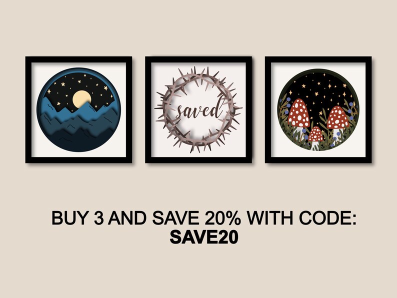 Enchanted Forest 3D Shadowbox SVG Cricut Project Instant - Etsy