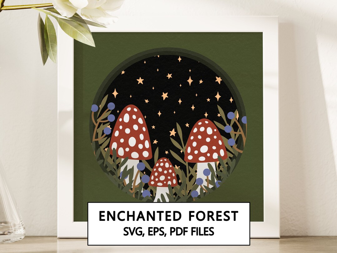 Enchanted Forest 3D Shadowbox SVG Cricut Project - Instant Digital ...
