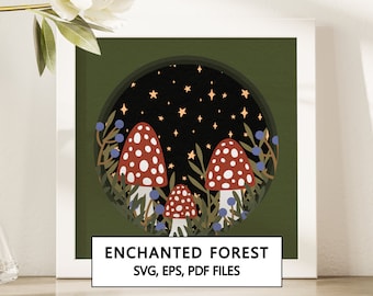 Mountain Landscapes Shadowbox SVG Cricut Project Instant - Etsy