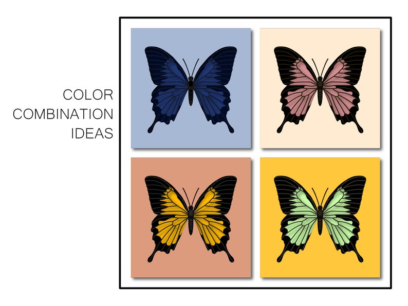 Blue Mountain Swallowtail Butterfly Shadowbox SVG Cricut Project ...