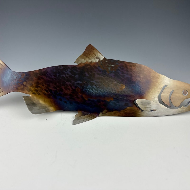 Metal Salmon Art - Etsy