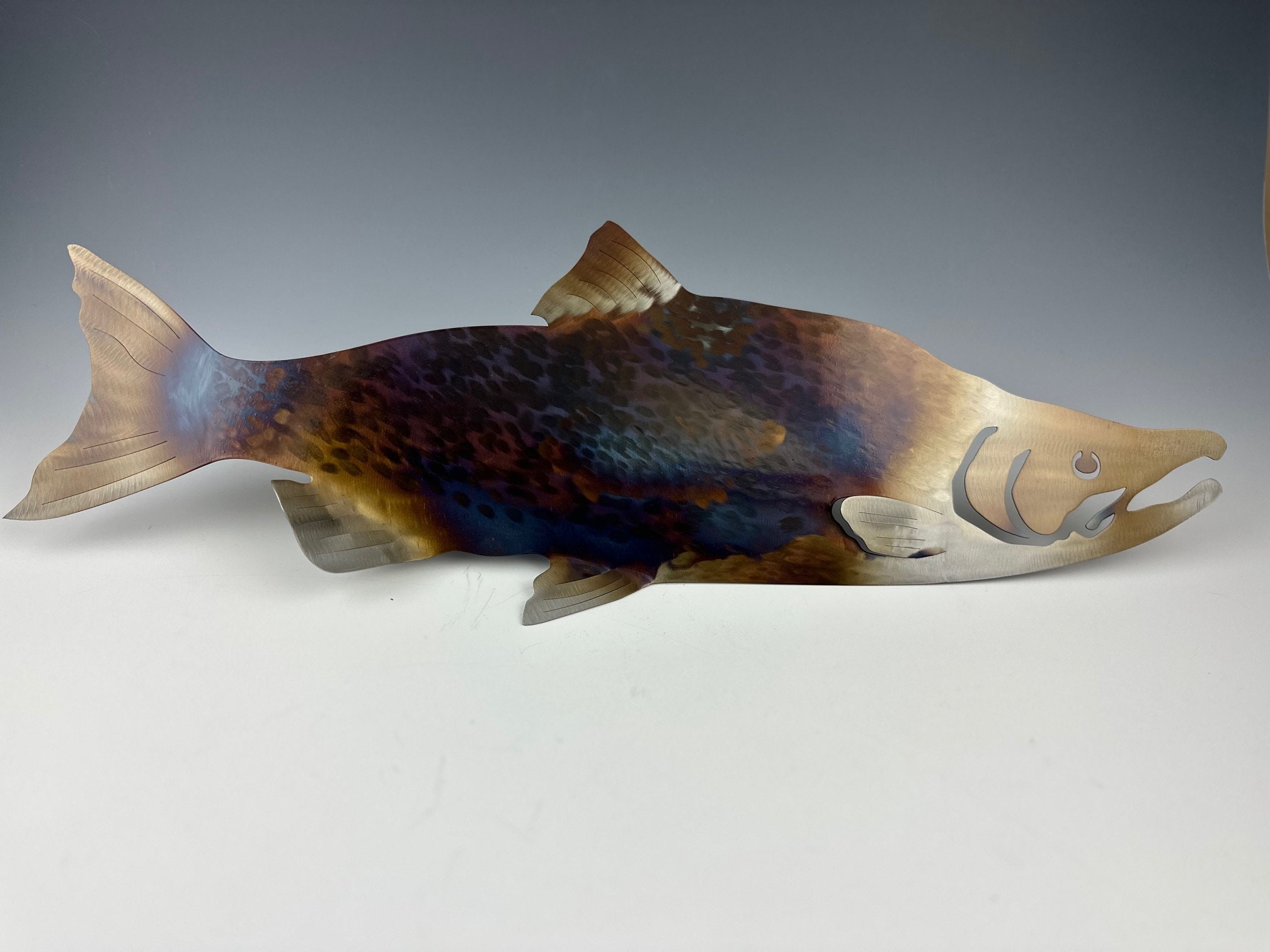 Alaskan Sockeye Salmon Metal Art — The Salty Sitkan