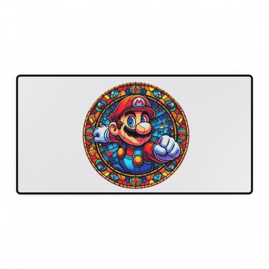 Mario Stain Glass Desk Mat - Etsy