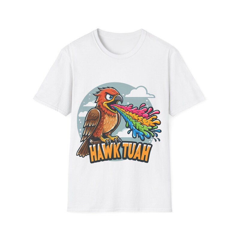 Hawk Tuah Rainbow Tee Unisex Softstyle T-shirt - Etsy UK