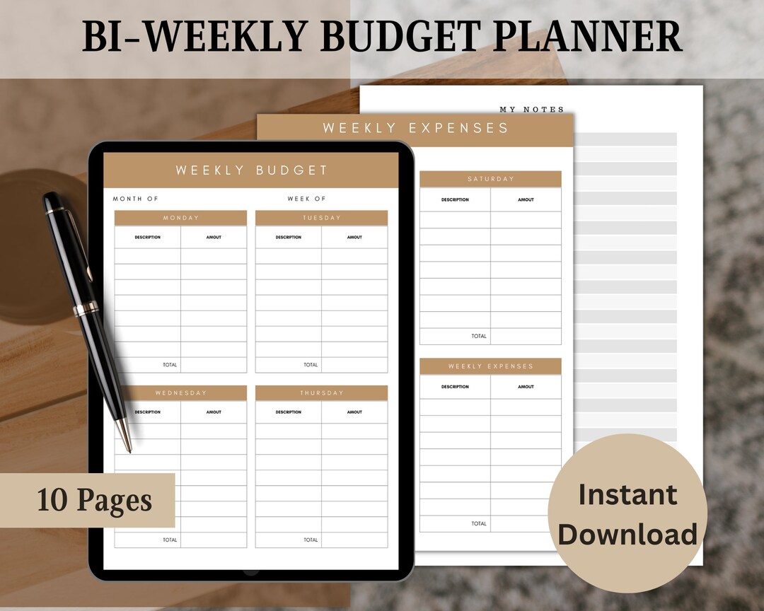 Bi Weekly Budget Planner, Paycheck Budget,biweekly Budget ,finance ...