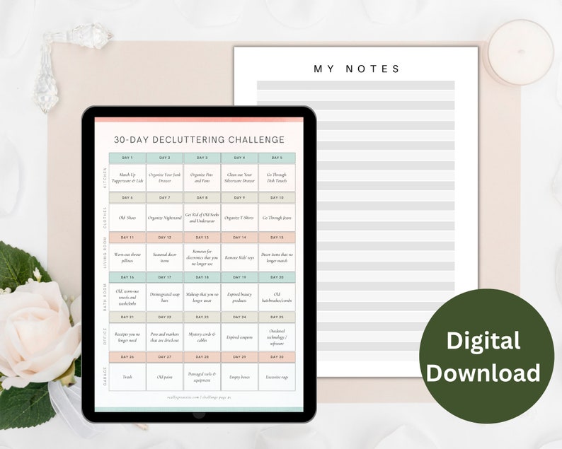 Decluttering and Cleaning Printable Planner Cleaning Goals Journal ...