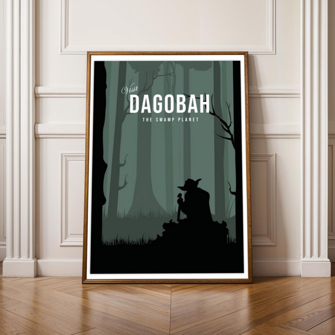 Dagobah Swamp Planet Poster – Dark Green and Black Sci-fi Art | Vintage ...