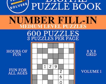 Pencil Solvers Digital Puzzle Book - Hard Level Number Fill-in - 600 ...