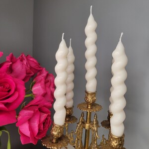 Ellie Twisted Spiral Taper Pillar Candle Table Home Decor Personalized ...