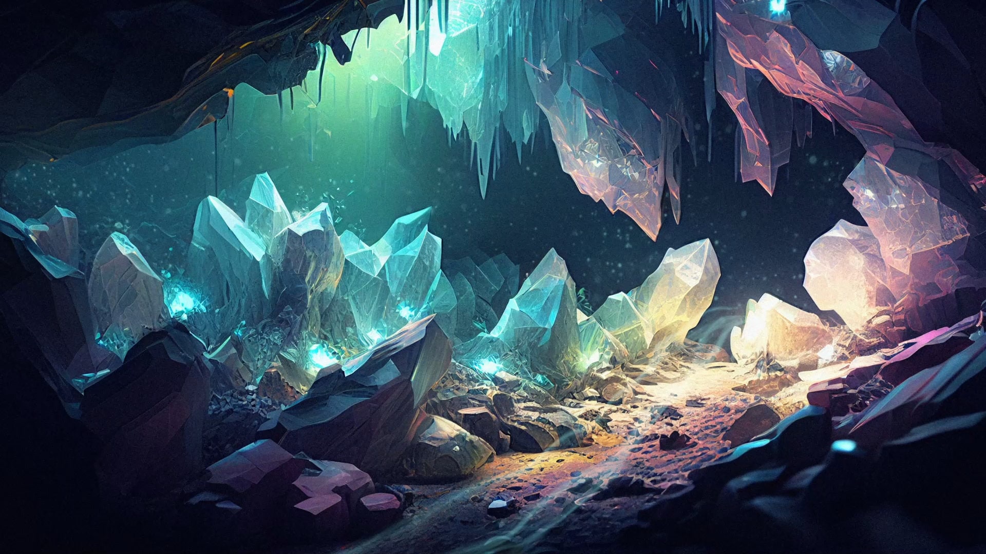 Cozy Crystal Cave ANIMATED VIRTUAL BACKGROUND Vtuber Twitch Streamer ...