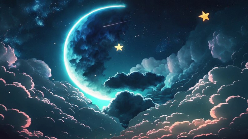 Vtuber Moon of Dreams ANIMATE VIRTUAL BACKGROUND Vtuber - Etsy