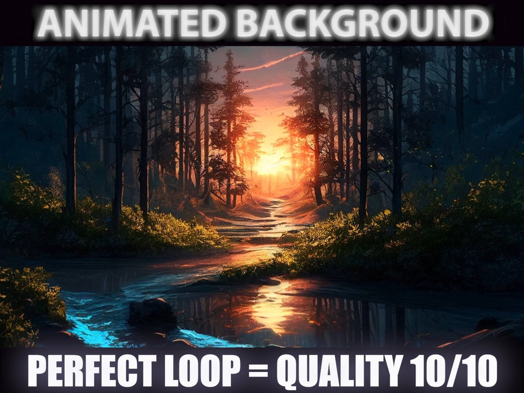 Perfect Sunset ANIMATED VIRTUAL BACKGROUND Vtuber Twitch Streamer ...
