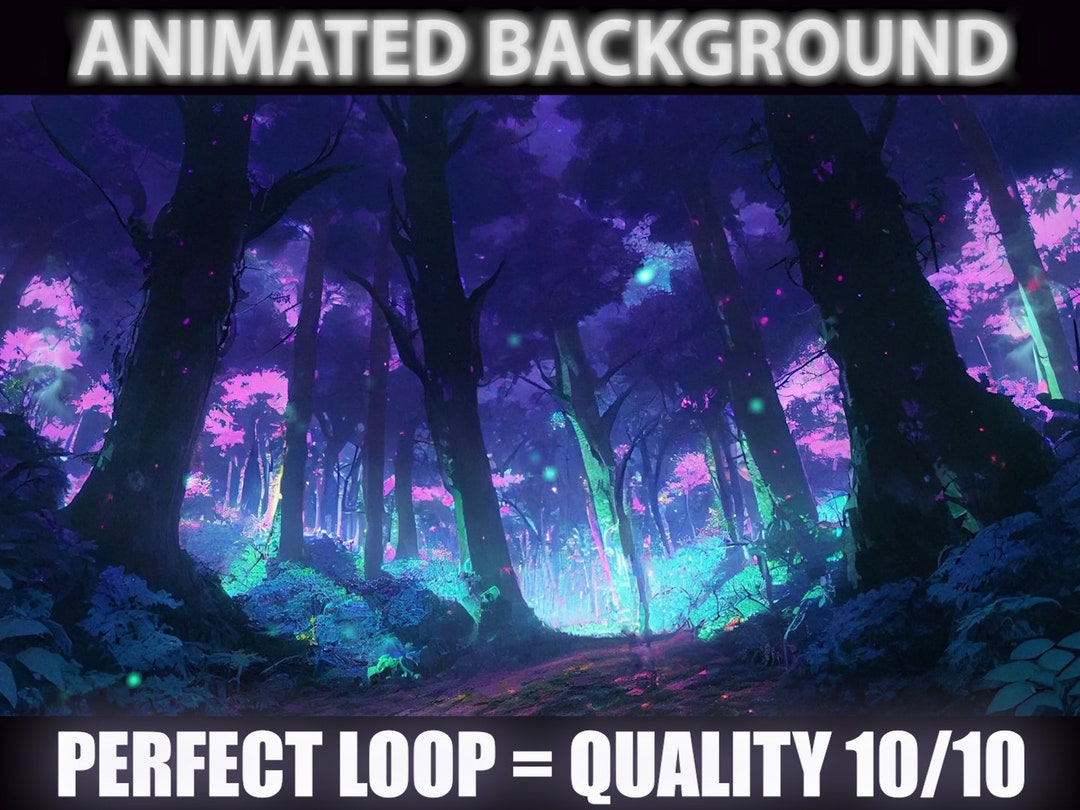 Dark Mysterious Woods | ANIMATED VIRTUAL BACKGROUND | Vtuber Twitch ...