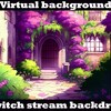 Cosmic Scenery ANIMATED VIRTUAL BACKGROUND Full Moon Stream Vtuber ...