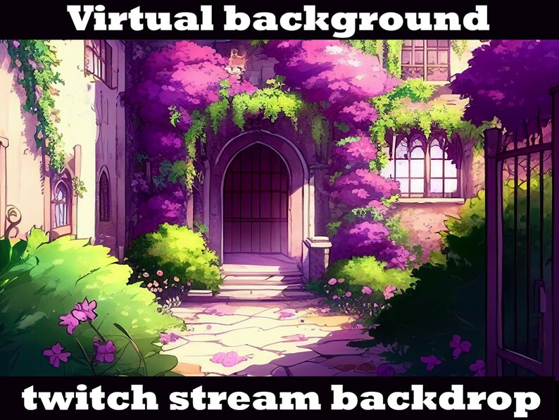 Vtuber Visteria House Entrance Stream Backdrop Vtuber Twitch Streaming ...