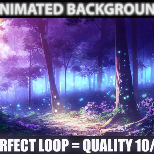 Magic Woods ANIMATED VIRTUAL BACKGROUND Vtuber Twitch - Etsy UK